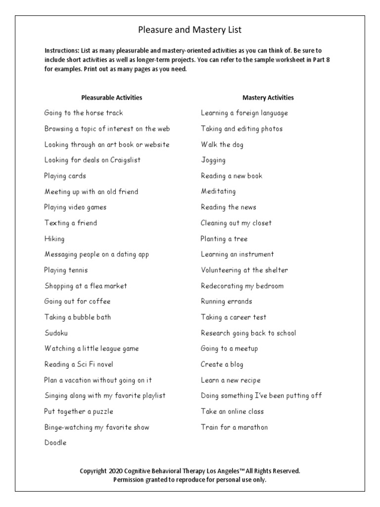 Pleasure and Mastery Sample | PDF