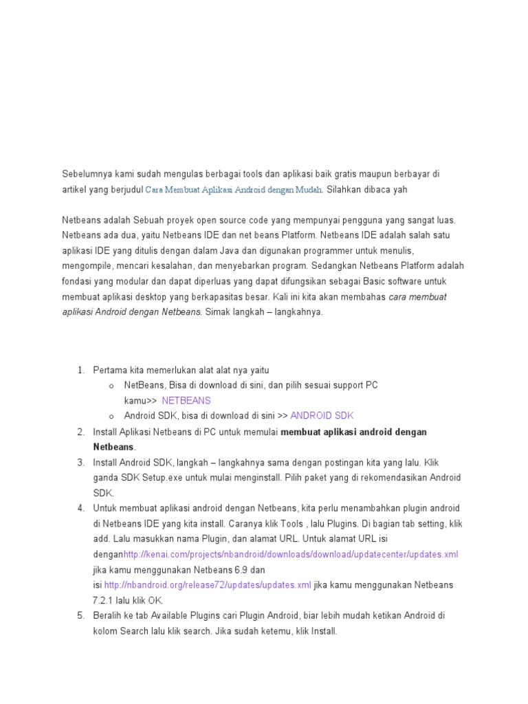 Cara Membuat Program Di Netbeans | PDF
