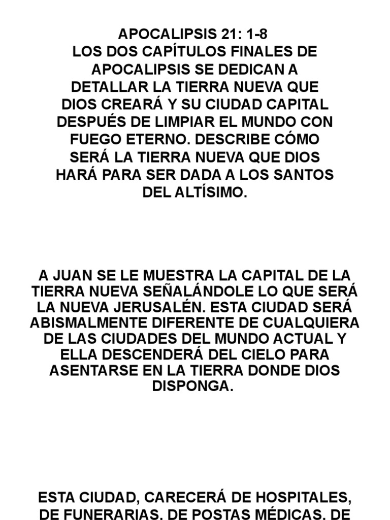 Apocalipsis 21 | PDF | Libro de revelación | Creencia religiosa y doctrina