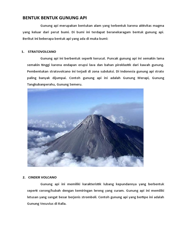Bentuk-Bentuk Gunung Api | PDF