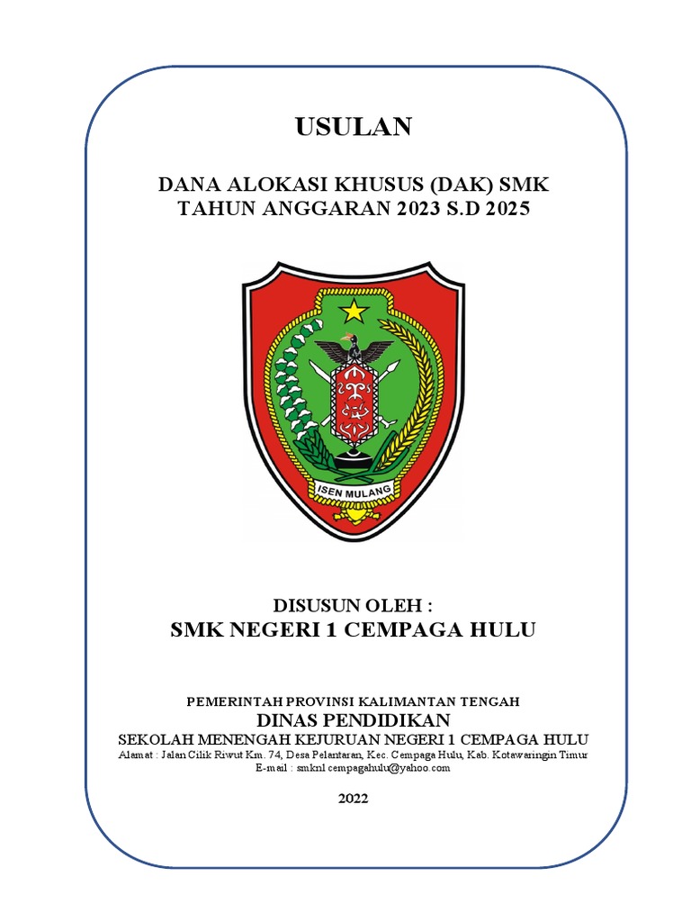 Cover Usulan Dak | PDF