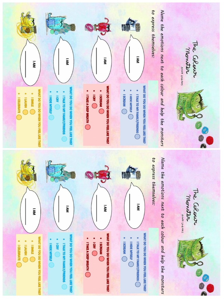 The Colour Monster Activity 2 | PDF