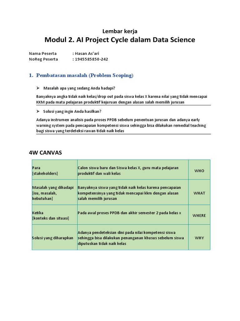 Modul 2 - Lembar Kerja | PDF