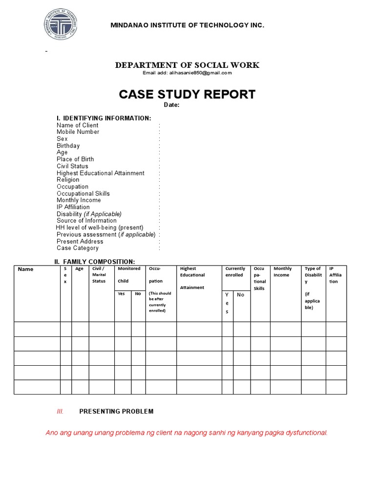 Mit Case Study Template | PDF | Behavioural Sciences