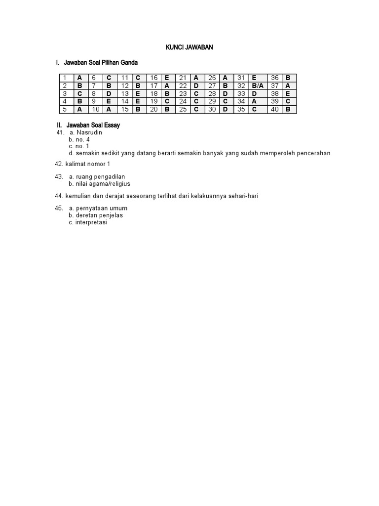Kunci Jawaban Tobi | PDF