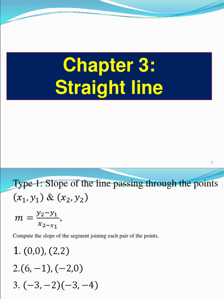 Chapter 3-Straight Line | PDF | Business Economics | Business