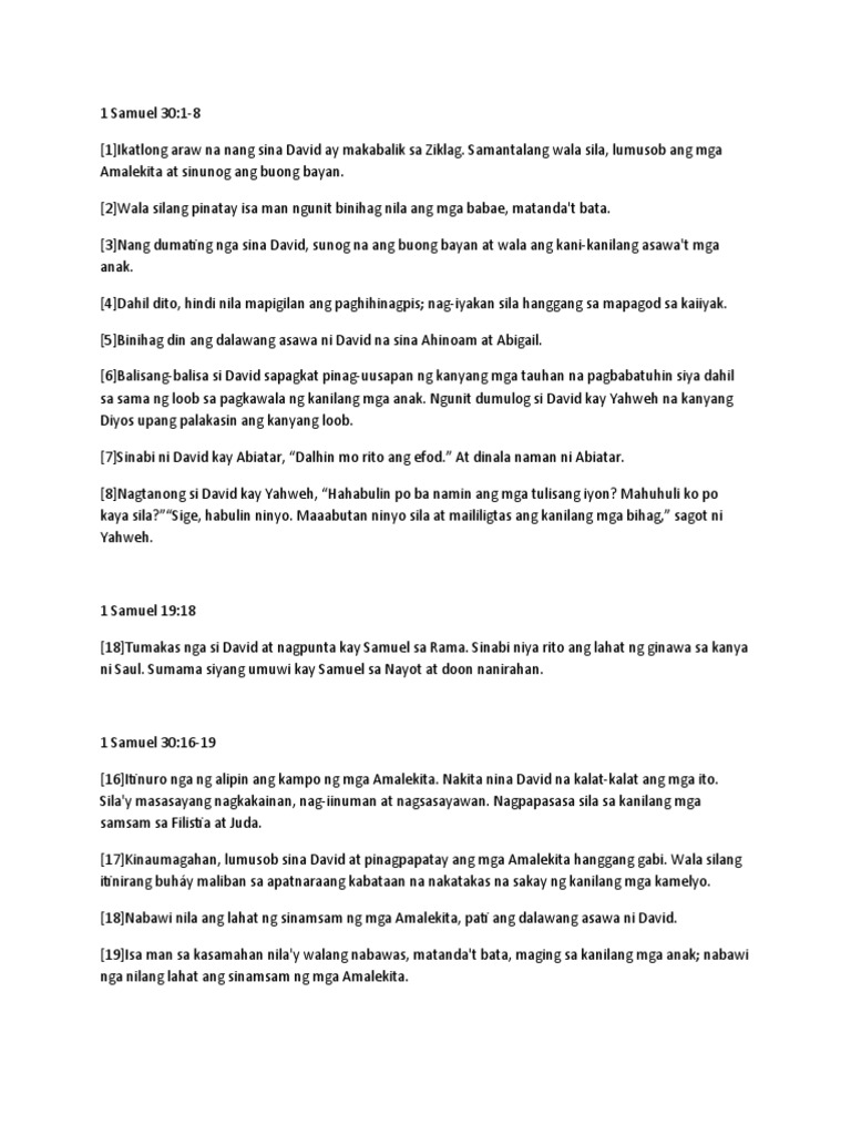 1 Samuel 30 - 1-8-WPS Office | PDF