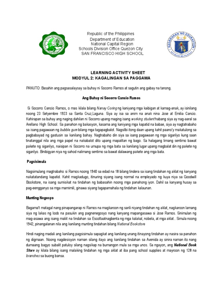 Q3 Las 2 Modyul 2 | PDF