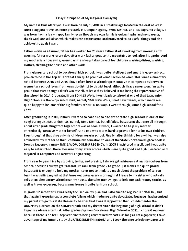 Description Essay | PDF