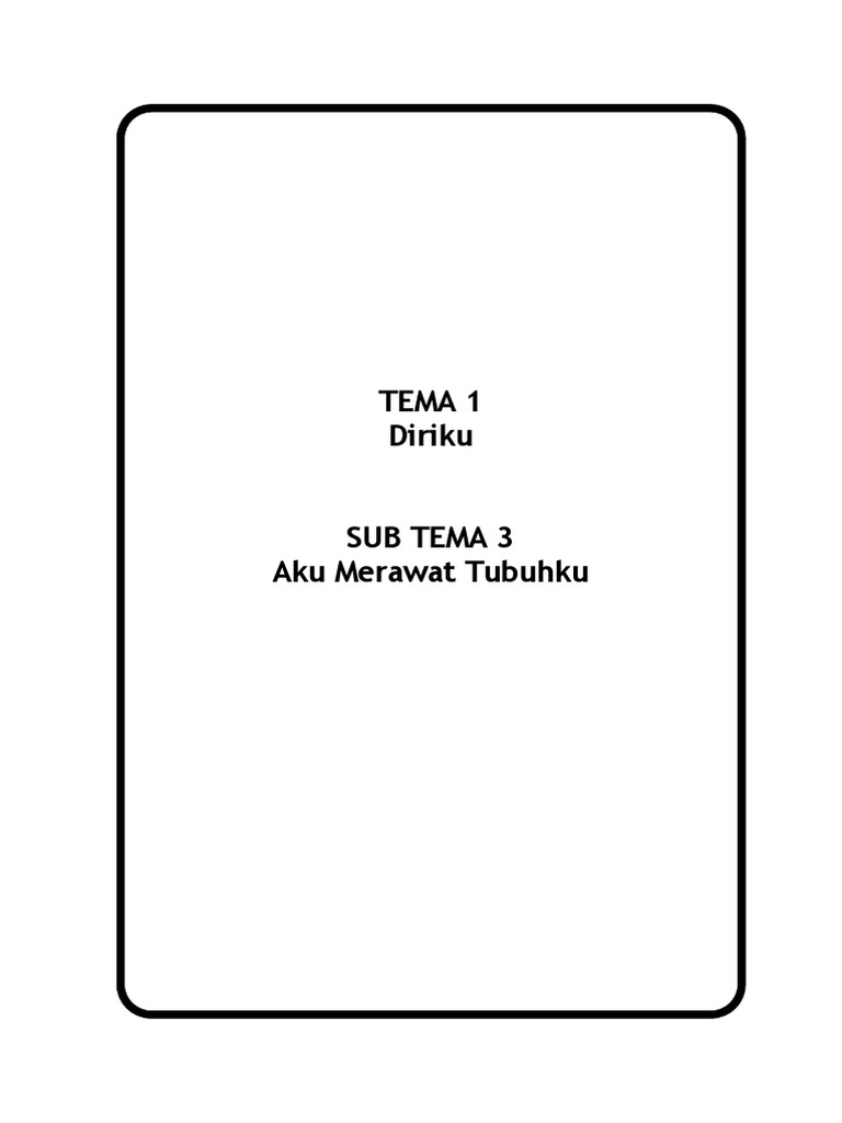 RPP Kelas 1 Tema 1 Sub Tema 3 | PDF