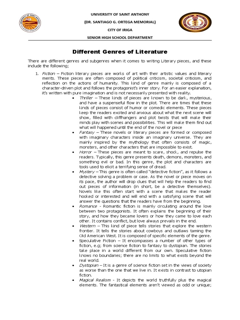 Different Genres of Literature - NONFICTION | Download Free PDF | Genre ...