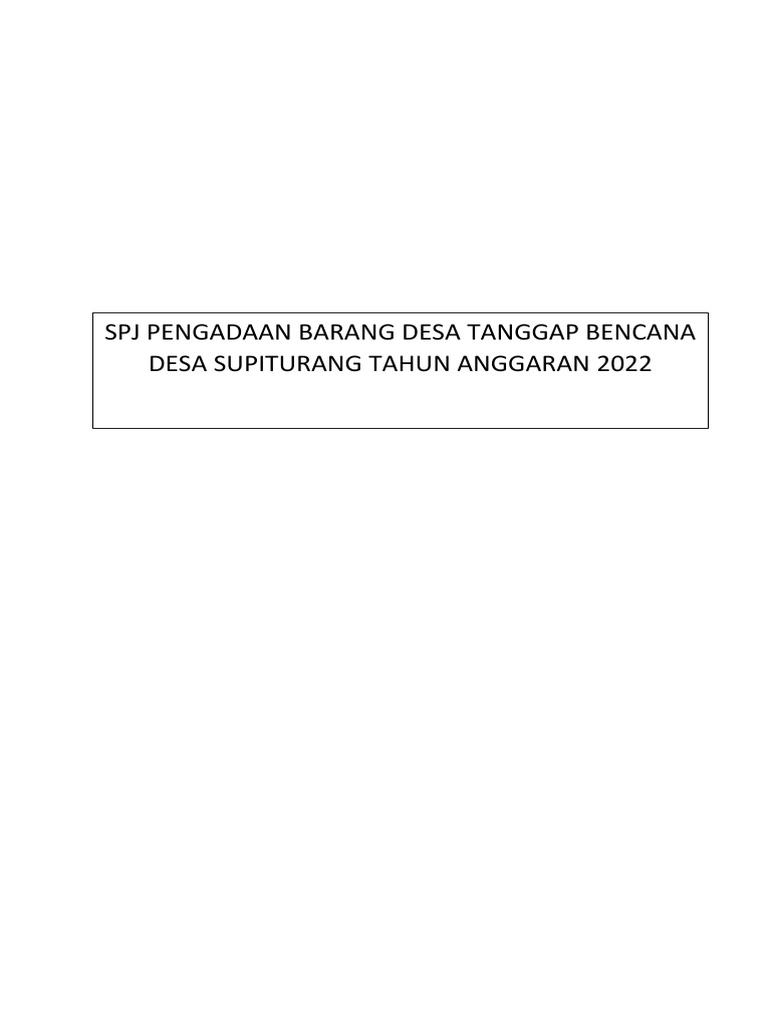 Contoh SPJ | PDF