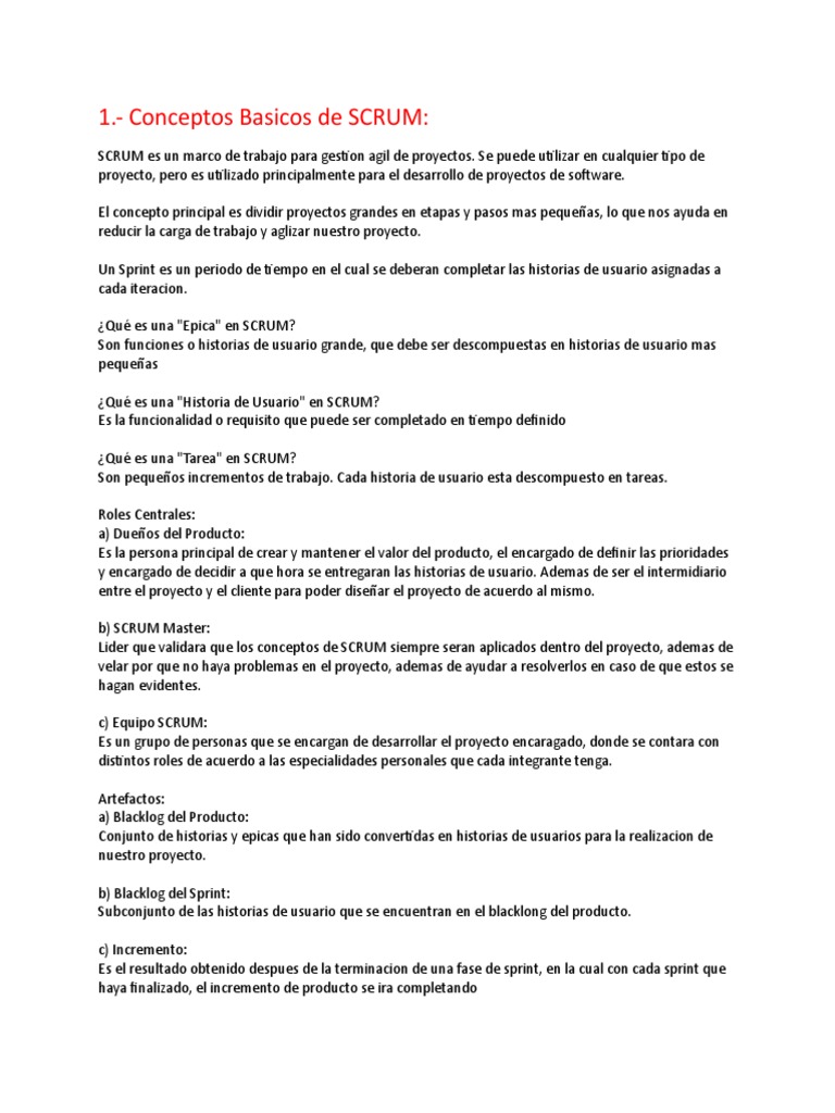 Reporte de La Metodologia Scrum en El Desarrollo de Proyectos | PDF | Scrum (desarrollo de ...