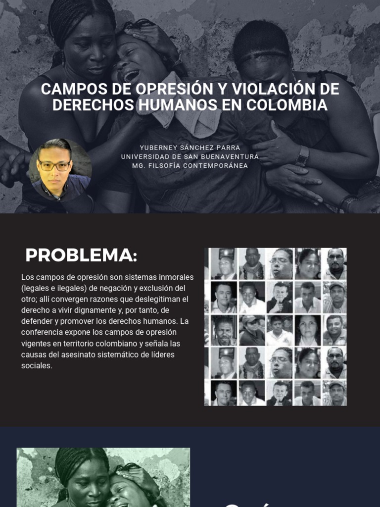 Campos de Opresión y Violación de Derechos Humanos en Colombia | PDF | Colombia | Comercio ...