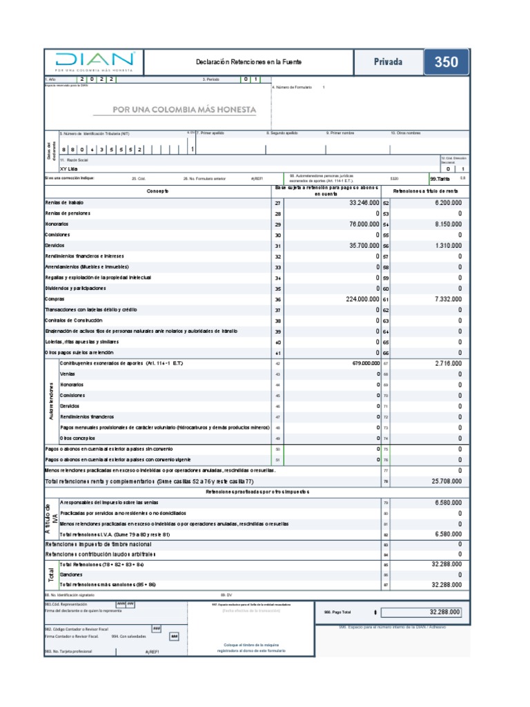 Formulario 350 - Semana 5 | PDF | Finanzas del gobierno | Economias