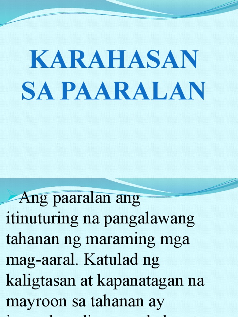 Karahasan Sa Paaralan | PDF