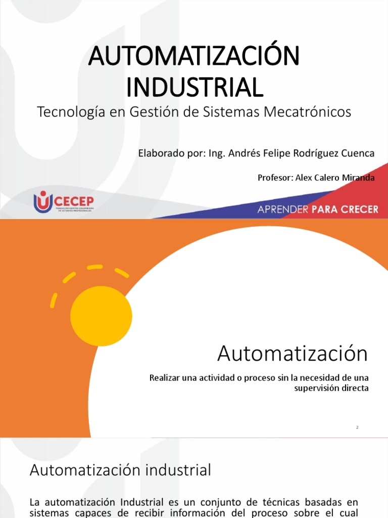 AUT02 - Conceptos Iniciales | PDF | Automatización | Circuito integrado