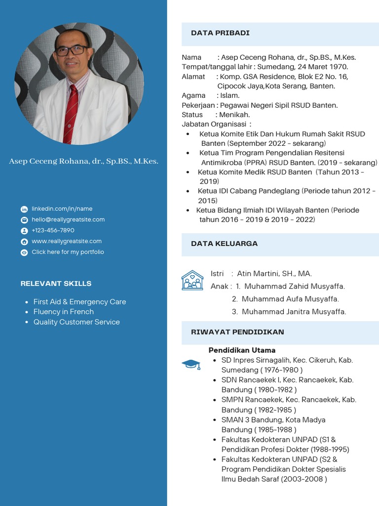 Blue Light Blue Color Blocks Flight Attendant CV | PDF