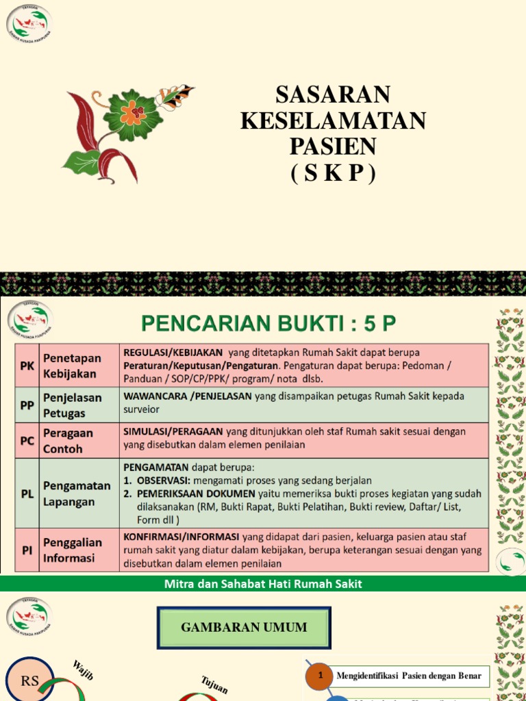 Sasaran Keselamatan Pasien (SKP) | PDF