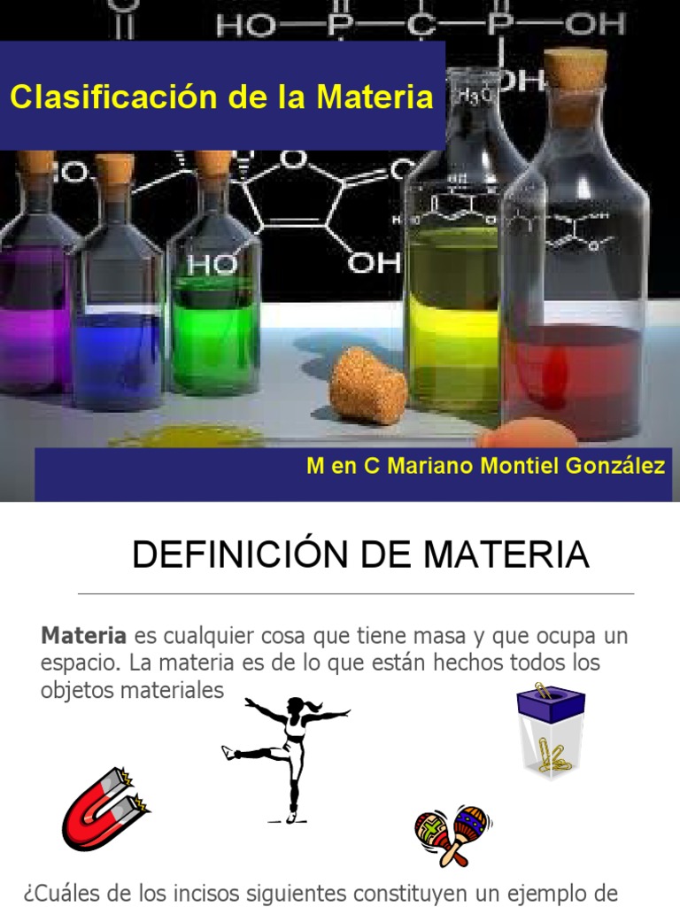 Propiedades y Clasificación de la Materia | PDF | Importar | Sustancias ...