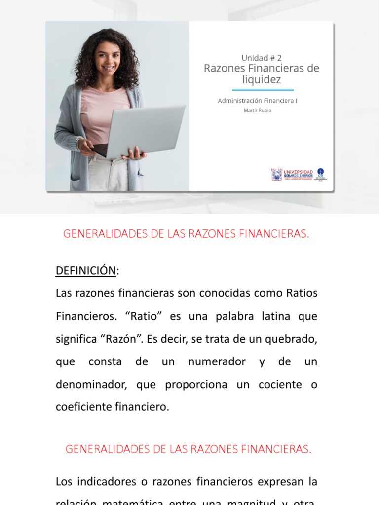 Razones Financieras de Liquidez | PDF | Liquidez de mercado ...