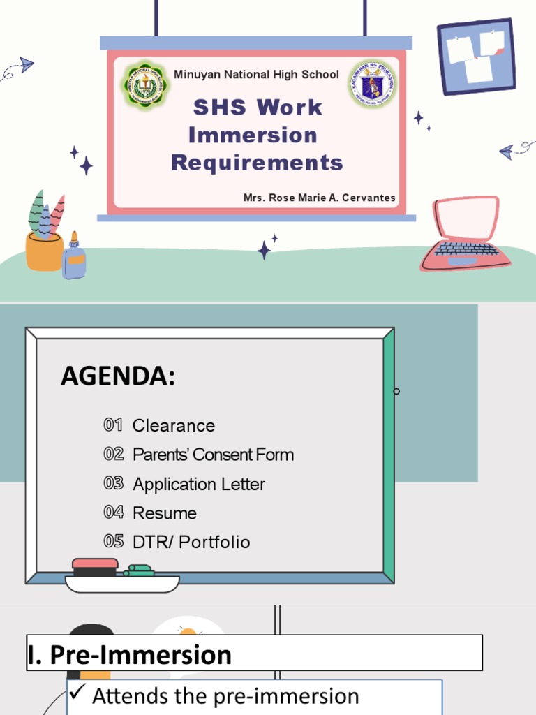 Shs Work Immersion Requirements | PDF