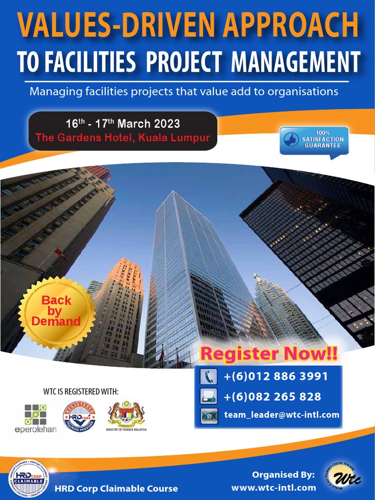Values-Driven Approach To Facilities Project Management - 16 - 17 March ...