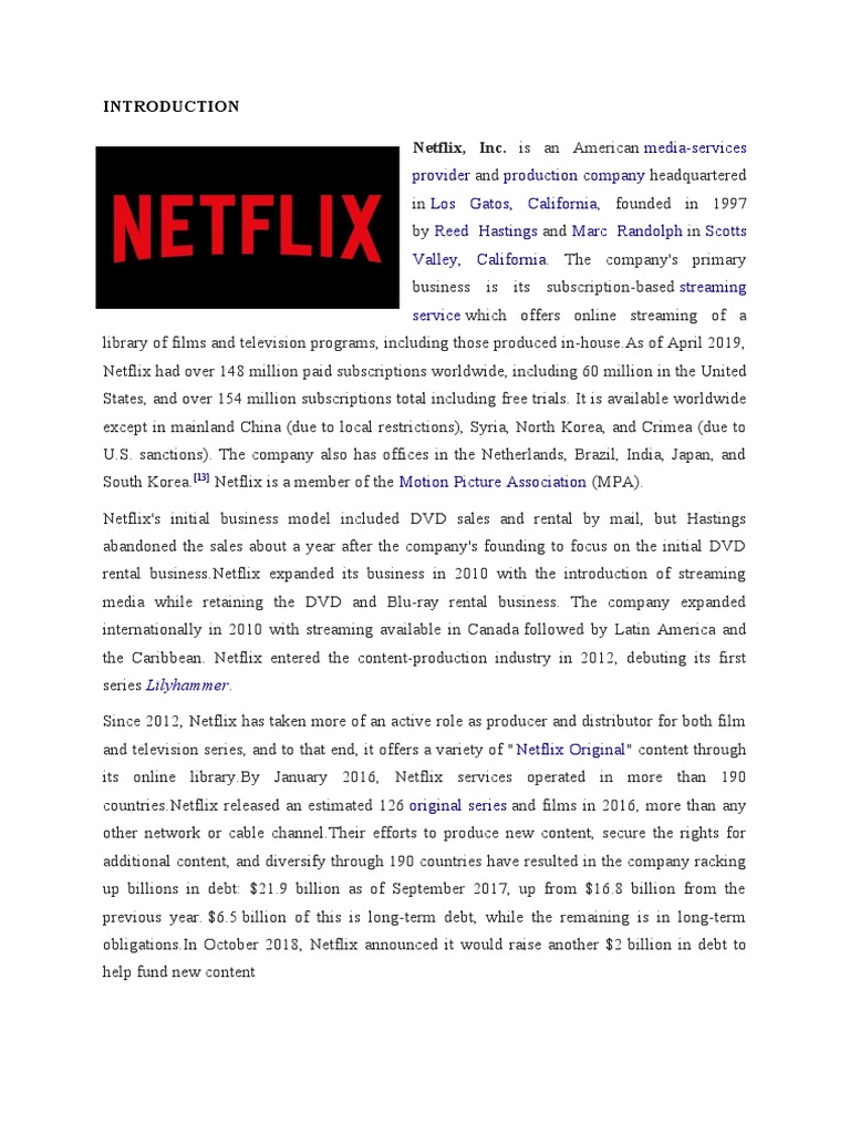 INTRODUCTION | PDF | Netflix | Adobe Flash
