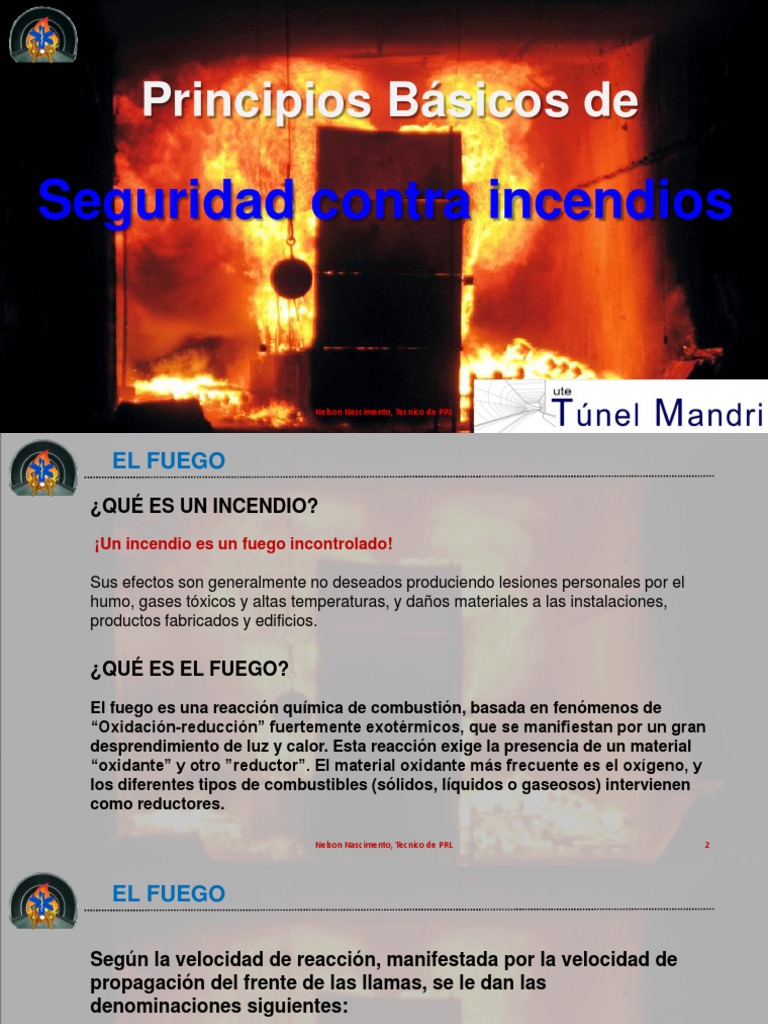 Principios Básicos de Seguridad Contra Incendios | PDF | Combustión ...