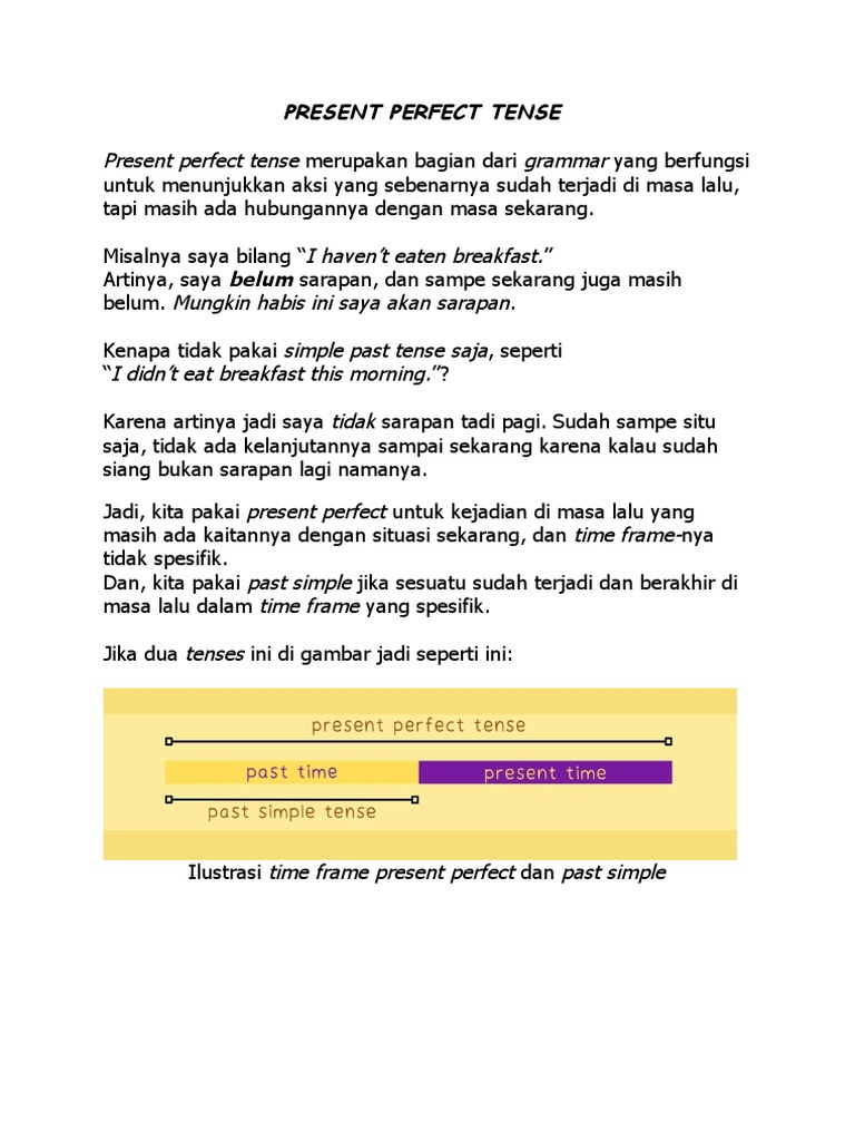 Present Perfect Tense | PDF