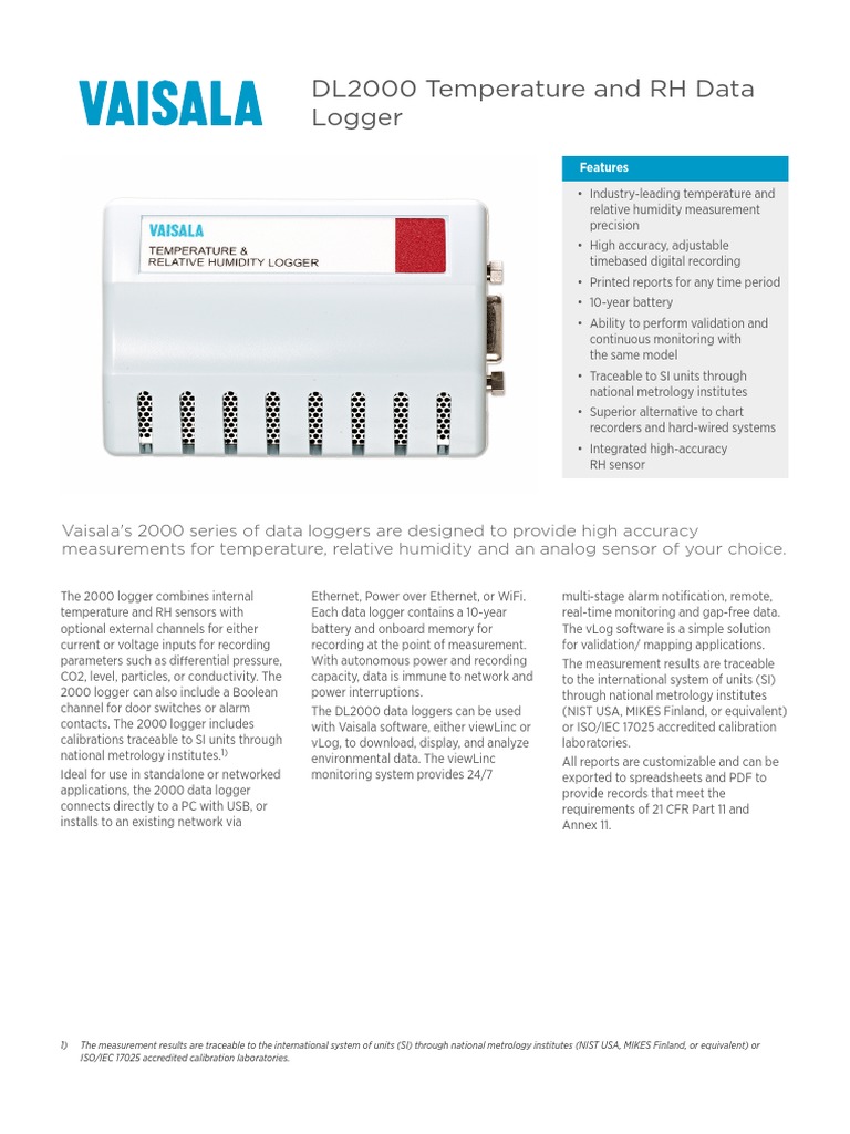 DL2000 Datasheet B211055EN E | PDF | Calibration | Metrology