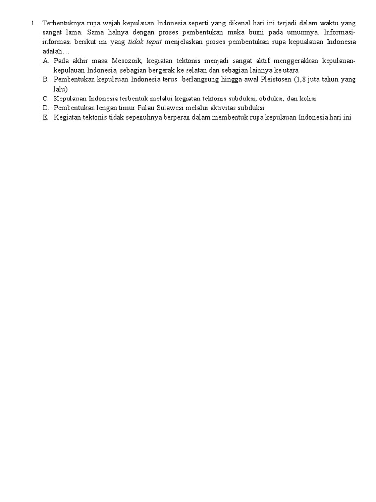 Sumatif Harian I | PDF | Sains & Matematika