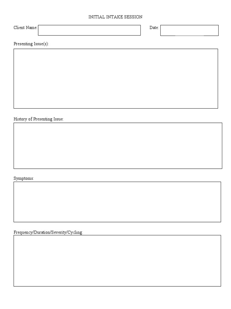 Initial Intake Session Note | PDF