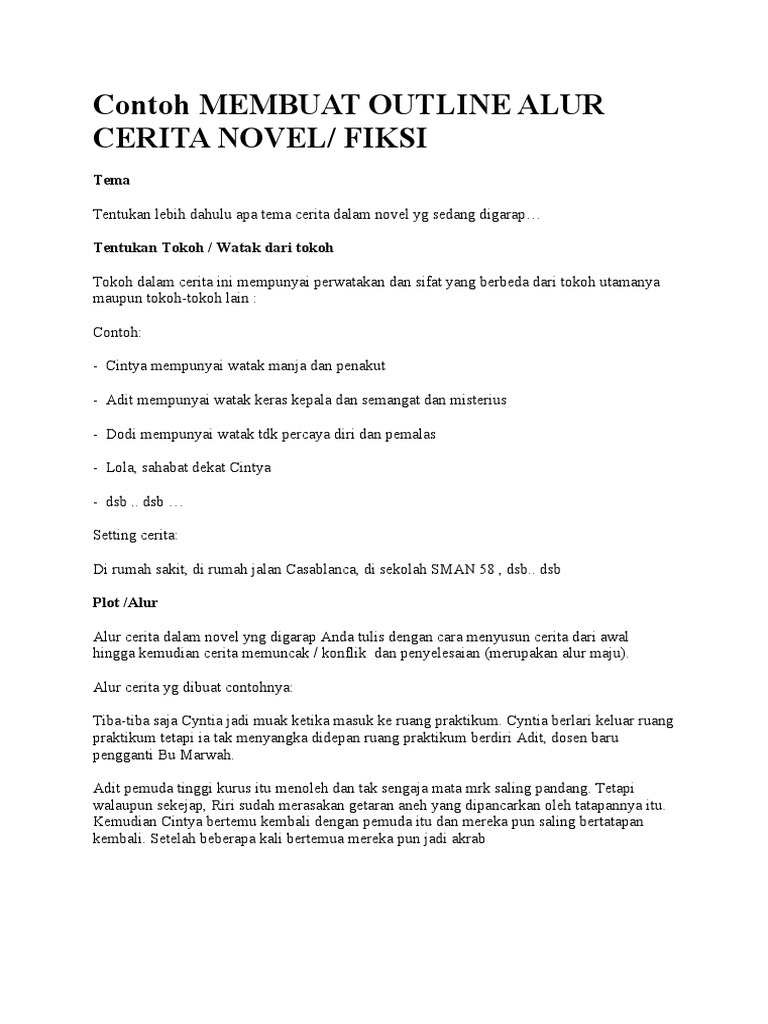 contoh membuat alur | PDF