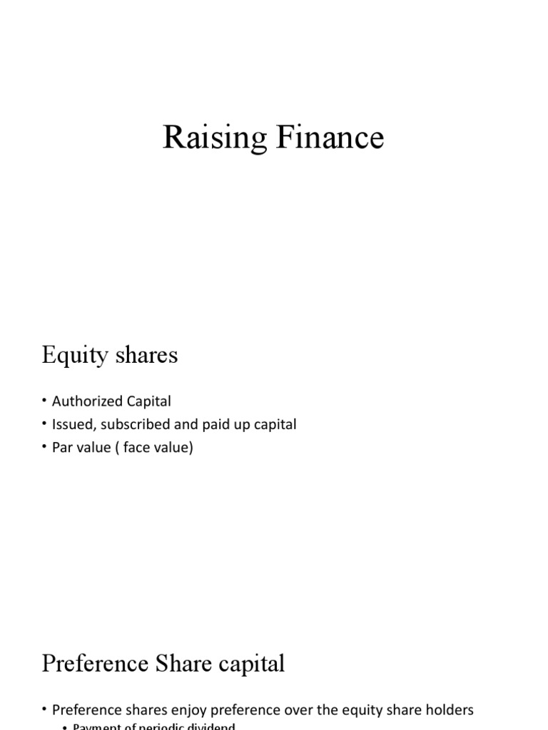 Types of Share Capital Explained | PDF