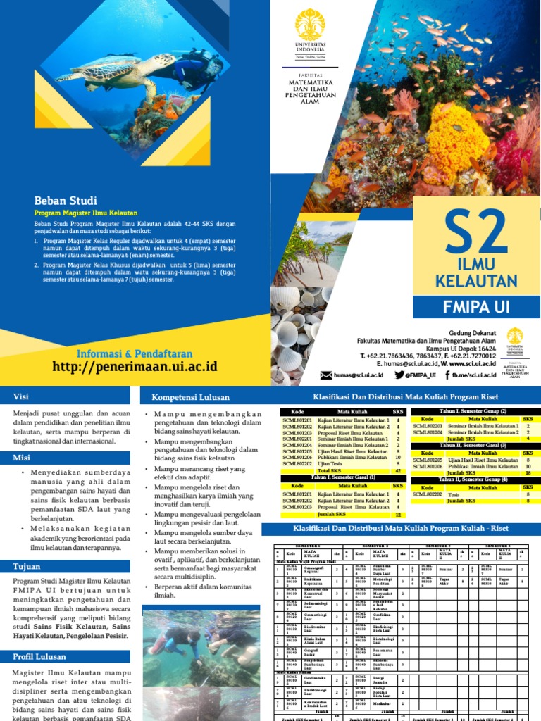 Brosur Program Studi S2 Ilmu Kelautan - Versi 2020 | PDF
