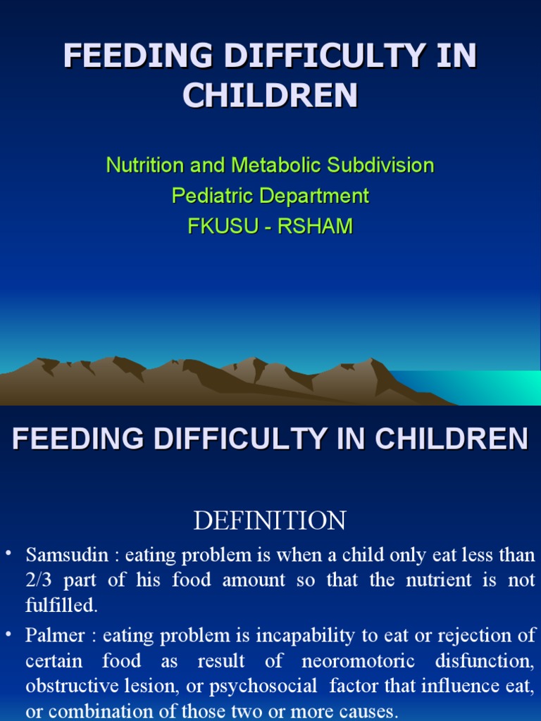 Feeding Difficulty in Children | PDF | Eating | Causes Of Death