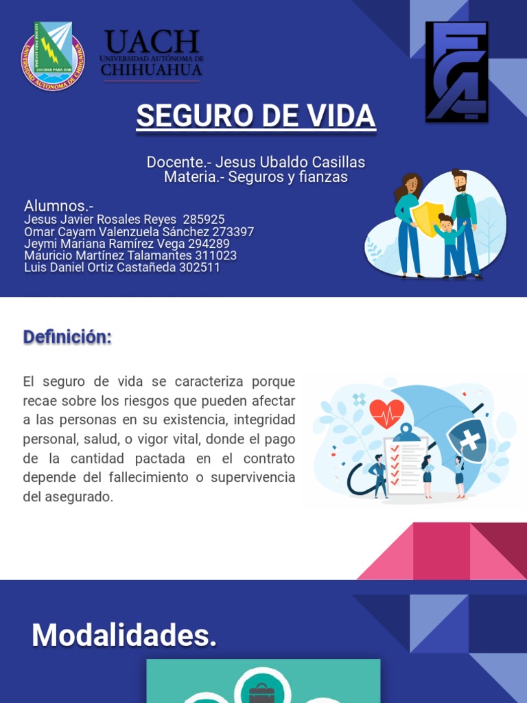 Modalidades del Seguro de Vida | PDF | Seguro de vida | Seguro