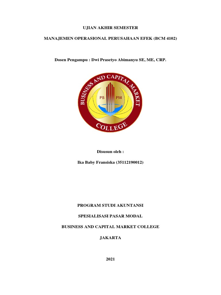 Ika Baby Fransiska - AE A2 - 35112190012 - UAS | PDF