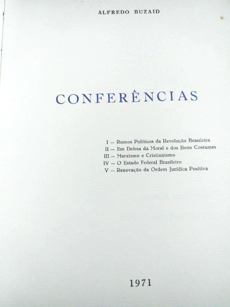 Alfredo Buzaid - O Estado Federal Brasileiro | PDF