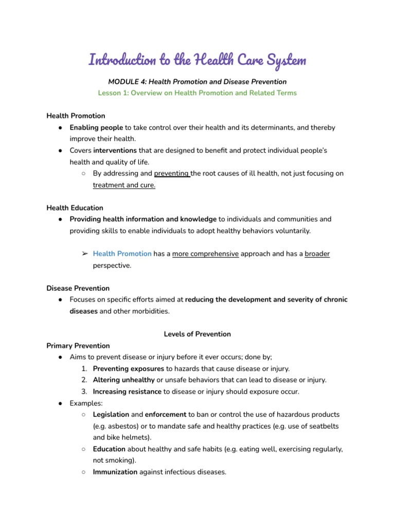 Introduction To Health | PDF | Health Promotion | Preventive Healthcare