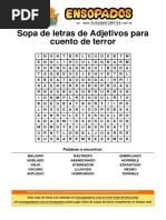 Sopa de Letras de Sustantivos Adjetivos y Verbos 2 | PDF