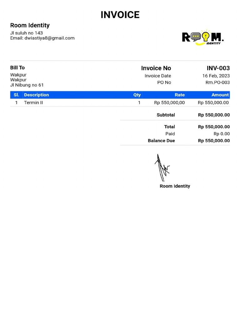 Invoice INV 003 | PDF