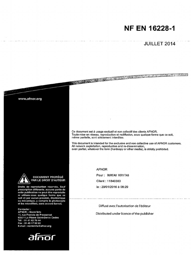 En 16228-1 | PDF