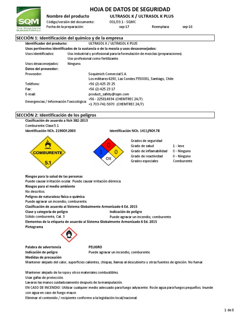 Ultrasol K Plus | PDF | Química | Ciencias fisicas