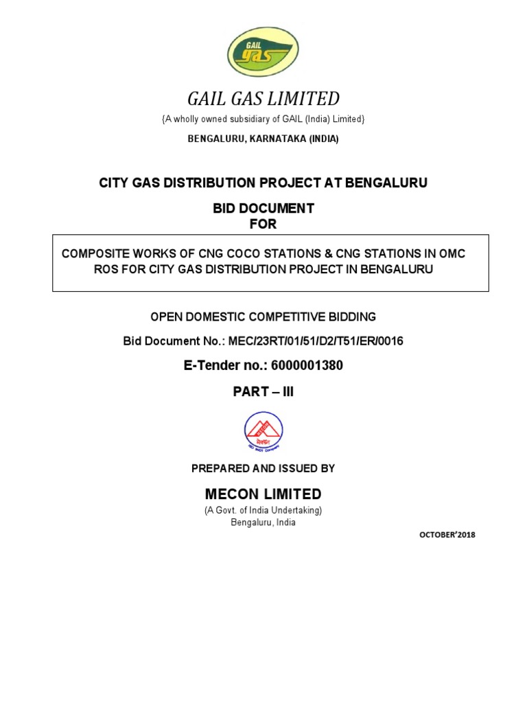 Technical Specification for Civil, Structural and Architectural Works for Construction of CNG ...
