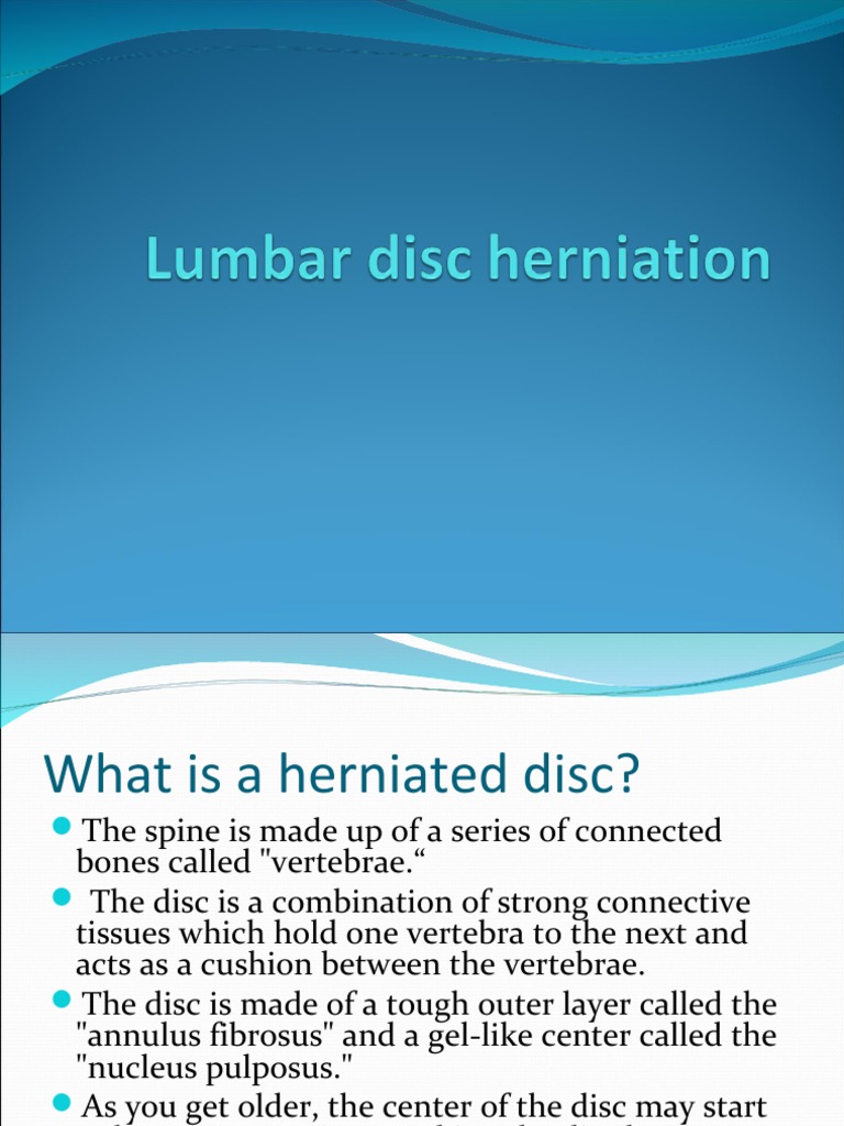 Disc Herniation Overview and Management | PDF | Vertebral Column | Foot