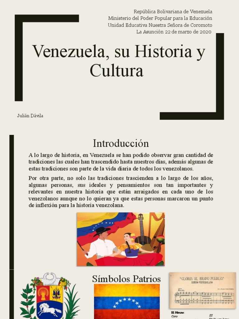 Venezuela, Su Cultura y Tradiciones | PDF | Venezuela