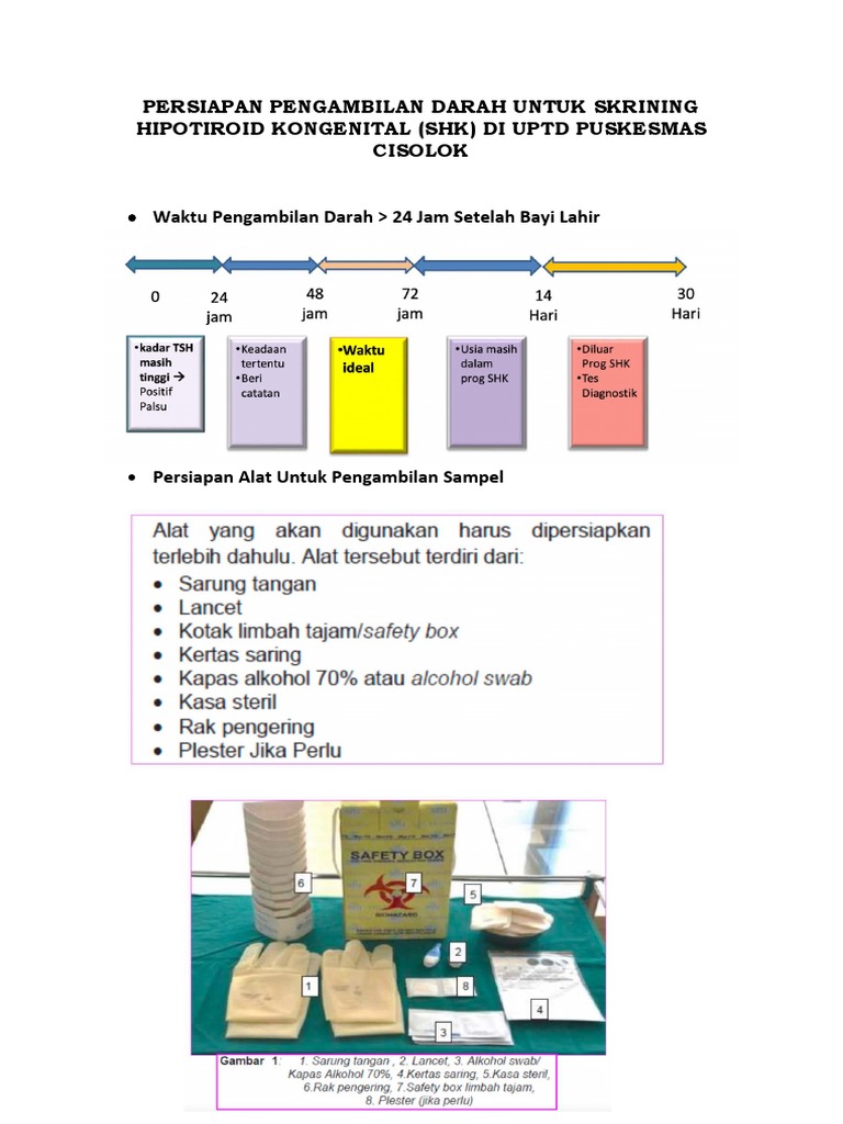 (1) PERSIAPAN PENGAMBILAN DARAH UNTUK SKRINING HIPOTIROID KONGENITAL | PDF (1) PERSIAPAN PENGAMBILAN DARAH UNTUK SKRINING HIPOTIROID KONGENITAL | PDF