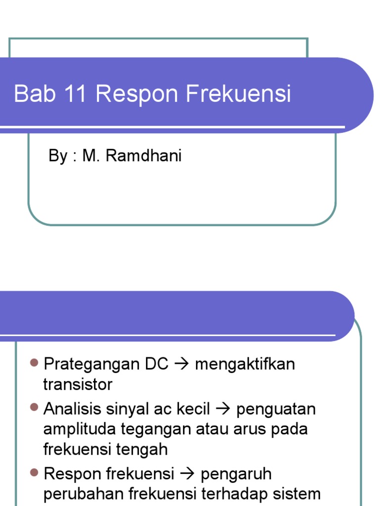 Bab 11 Respon Frekuensi | PDF